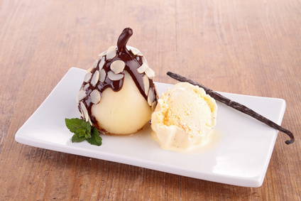 Receita de Pera em Calda e Pera com Sorvete | Receitas de Mãe